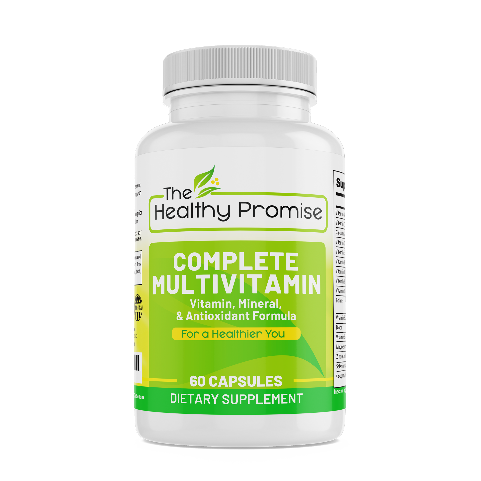 Complete Multivitamin - Vegetable Capsule - 60 Count – The Healthy Promise